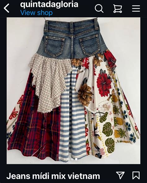 Diy Patchwork Denim Skirt