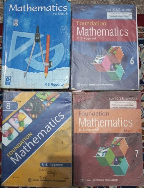Textbooks Mathematics For Class 6 Class 7 And Class 8 • Rs Agarwal