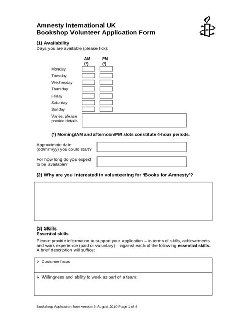 E Application For The Post Of Amnesty Doc Template Pdffiller
