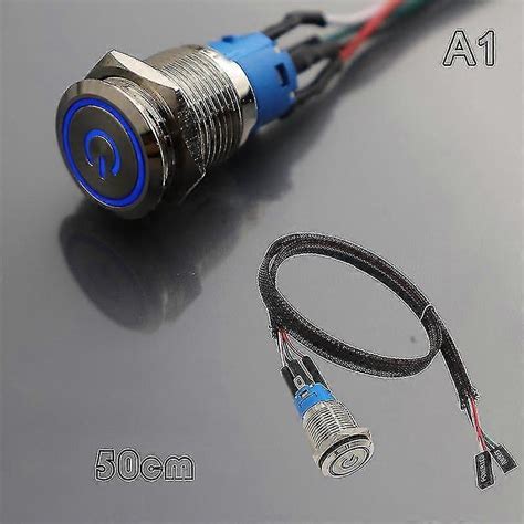 Pc Power Reset Switch Button With Cable For Atx Computer Case Front