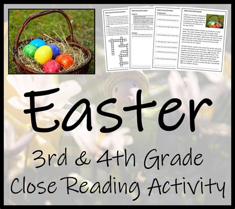 Easter Close Reading Comprehension Activity 3rd Grade And 4th Grade