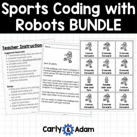 Sports Coding With Robots Bundle Football Basketball Soccer Robotics