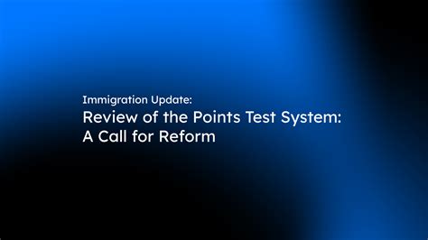 Review Of The Points Test System A Call For Reform Albert Arthur Lawyers