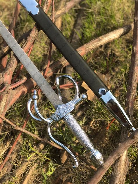Handmade Damascus Steel Rapier Sword Legend Of Zoro Sword Cosplay Sword