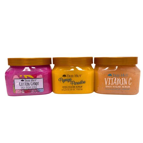 Tree Hut Shea Body Sugar Scrub Exfoliating Assortment 18 Oz Package