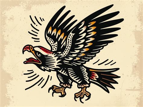 American Traditional Tattoos Eagle Flash 371x280
