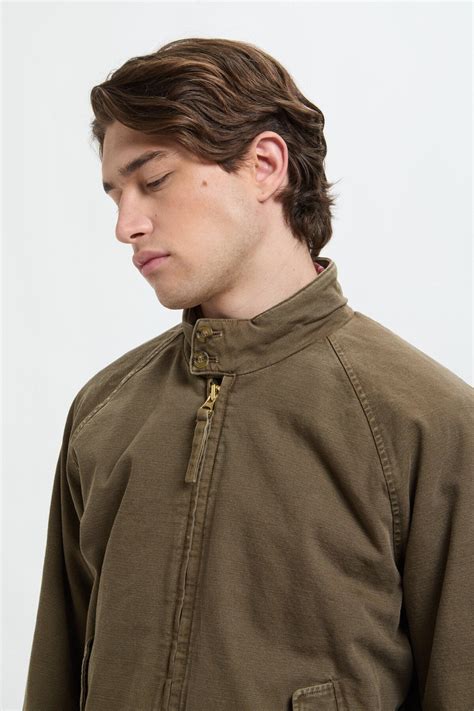 Garment Dyed Canvas G9 Padded Jacket Tarmac Green Baracuta