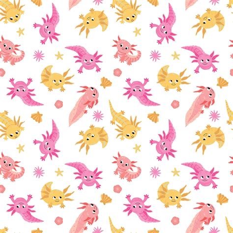 Sin Costura Modelo Con Ajolote 55595792 Vector En Vecteezy