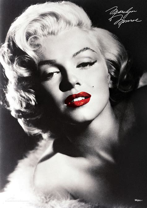 Marilyn Monroe Red Lips Mightyprint™ Wall Art Mp17240369 Marilyn
