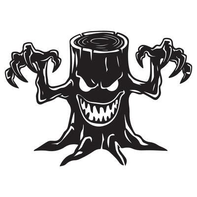 Evil Tree Vector Art Icons And Graphics For Free Download