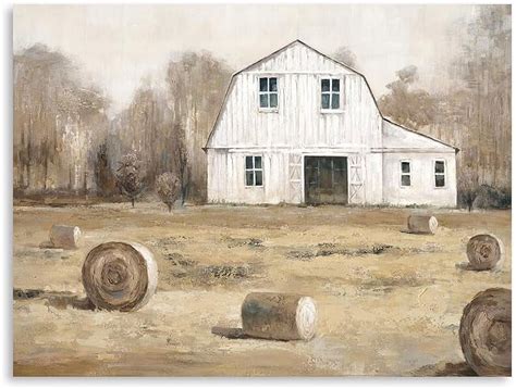 Avoi Old Barn Prints Farmhouse Decor Fall Farm Scene Pictures For Wall