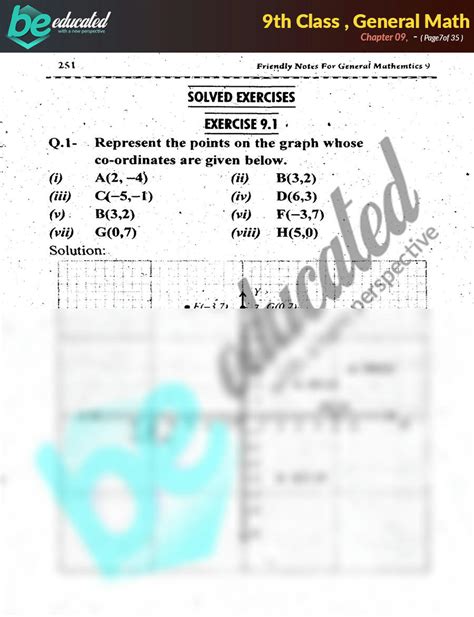 Solution Chapter 9 General Math 9th Class Notes Matric Part 1 Notes