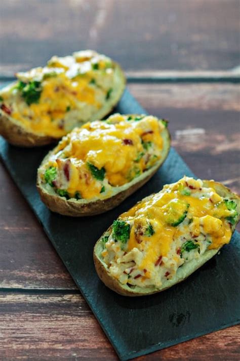 Broccoli Cheese Loaded Twice Baked Potatoes Good Life Eats
