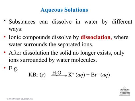 Reactions In Aqueous Solution Solubility Rules Molecular And Ionic