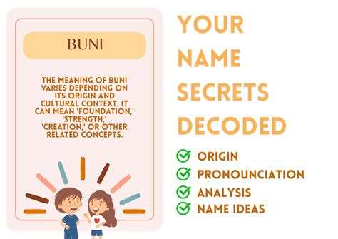 Buni Name Meaning And Pronunciation