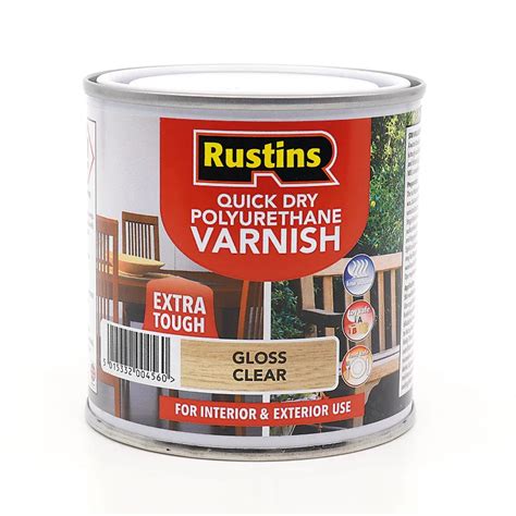 Rustins Quick Drying Polyurethane Varnish Gloss Clear 250ml At Bandq