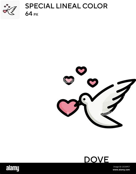 Dove Special Lineal Color Icon Illustration Symbol Design Template For