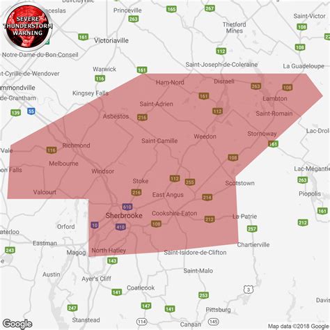 Severe Thunderstorm Warning Issued