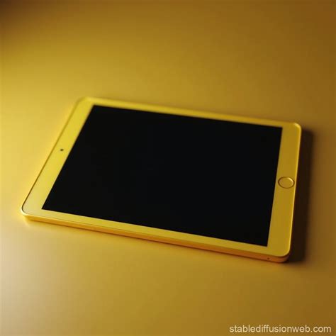 Yellow Tablet On Black Background Stable Diffusion Online