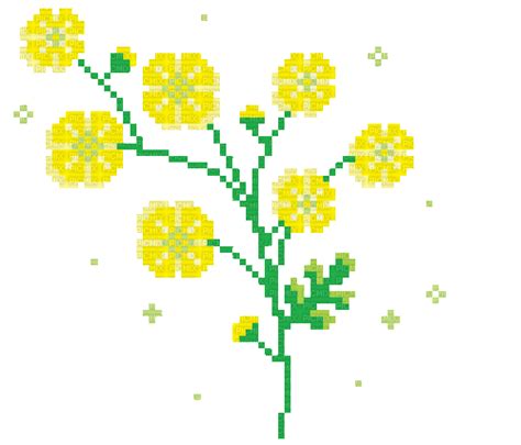 Yellow Flowers Pixel Art Plant Plants Flower Gold Sparkly