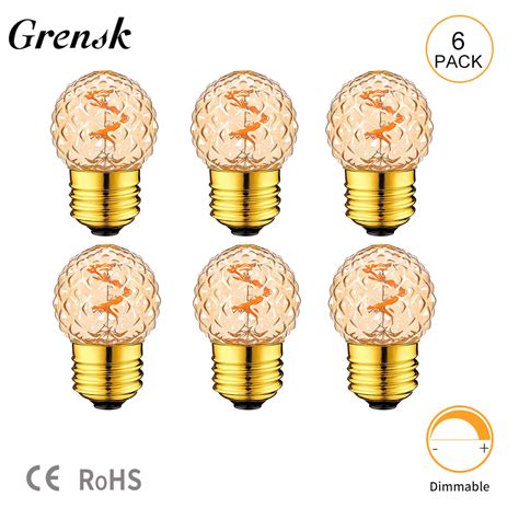Vintage Led Spiral Filament Bulb G40 Amber Glass 1 Vicedeal