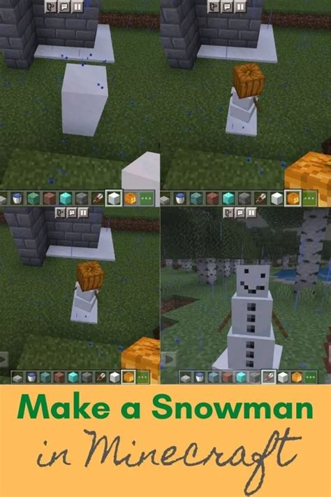 How To Build A Snowman In Minecraft Step By Step