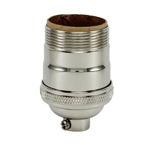 Polished Nickel Uno Threaded Light Socket Medium E26 Polished