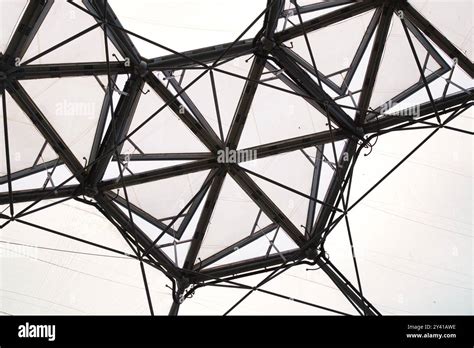 An Intricate Geometric Structure Featuring A Series Of Interconnected