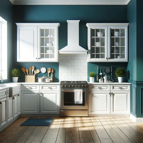 20 Striking Wall Colors To Revitalize White Kitchen Cabinets
