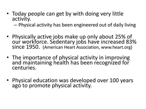 Ppt The Relationship Between Physical Activity And Health Powerpoint