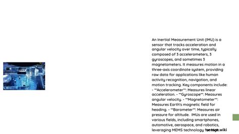 Imu Based Sensor Comprehensive Guide To Inertial Measurement Unit Technology Sensor Wiki