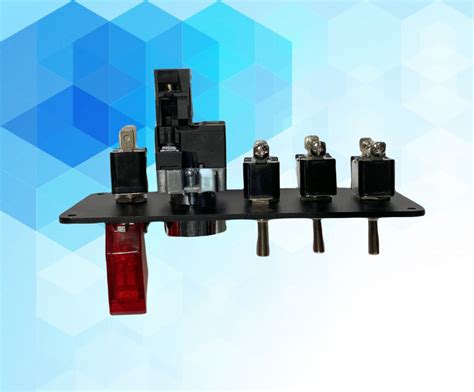 Ignition Switch Panel 5 In 1 Engine Start Red Led Push Button Dc 12v