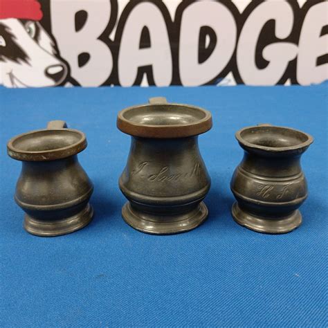 Three Victorian Pewter Measures Badgers Auctions