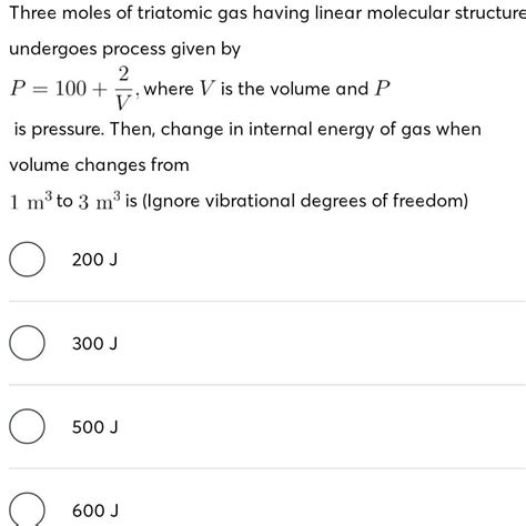 Answered Three Moles Of Triatomic Gas Having Linear Molecular Kunduz