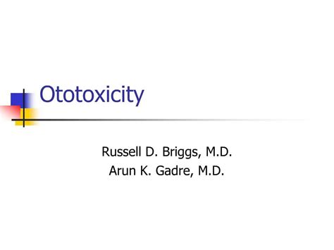 Ppt Ototoxicity Powerpoint Presentation Free Download Id 731104