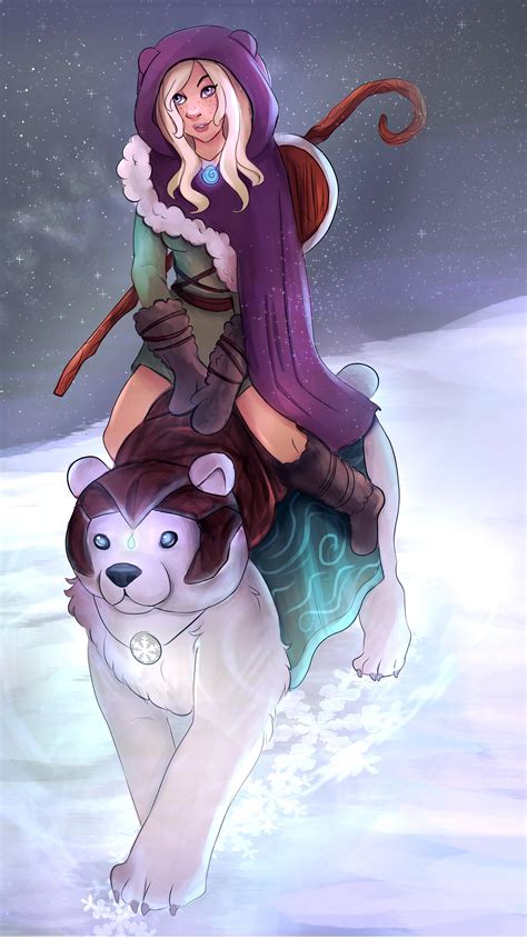 Art Oc The Shepherdess And Her Bear Commission Silveztra Rdnd