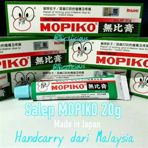 Jual Salep Mopiko 20gr Ointment Salep Kulit Mengobati Gatal Gigitan Nyamuk Made In Japan