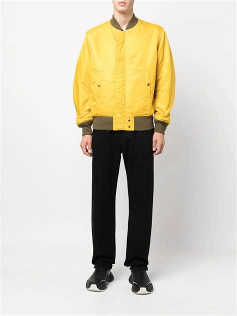 Diesel Logo Patch Zip Front Jacket Green Farfetch