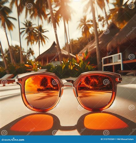 Summer Background Design Sun With Sunglass Beaming Of Energy On A