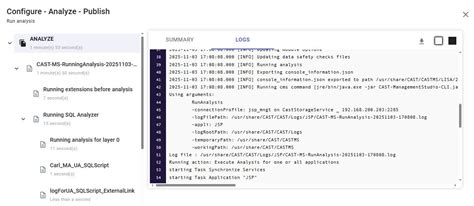 Application Analysis Configuration Logs Documentation