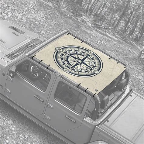 4x4 Attitude Jeep Gladiator Sunshade Compass Nautical S706jt Fu 20 23 Jeep Gladiator Jt