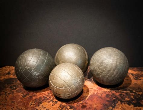 Set Of 4 Vintage European Brass Bocce Balls