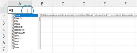 Excel Sequence Naučimose