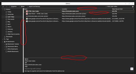 Css For The Separators In The Library And Border Color Of Selected