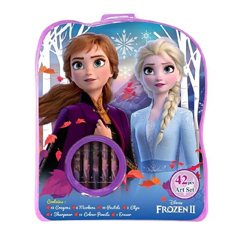 Disney Frozen 2 42pcs Art Set With Crayons Markers Pastels Colour Pencils Shopee Malaysia