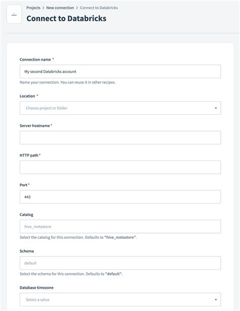 Set Up A Data Pipeline Recipe Connect To A Databricks Destination