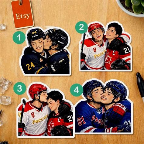 Heated Rivalry Hockey Player Romance Stickers Sports Fan Art Decals