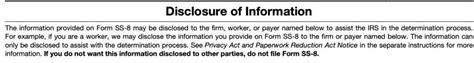 Irs Form Ss 8 Instructions Irs Determination Of Worker Status