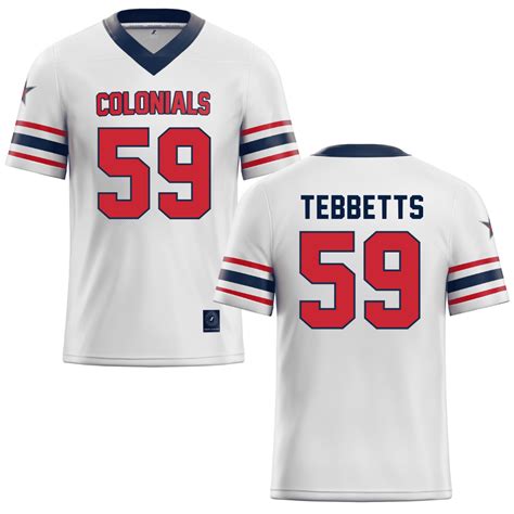 59 Ethen Tebbetts Robert Morris University White Football Jersey