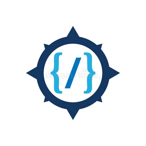 Code Compass Logo Icon Design Stock Illustration Illustration Of